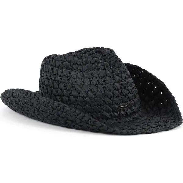Eugenia Kim Winona Packable Crochet Fedora - Black