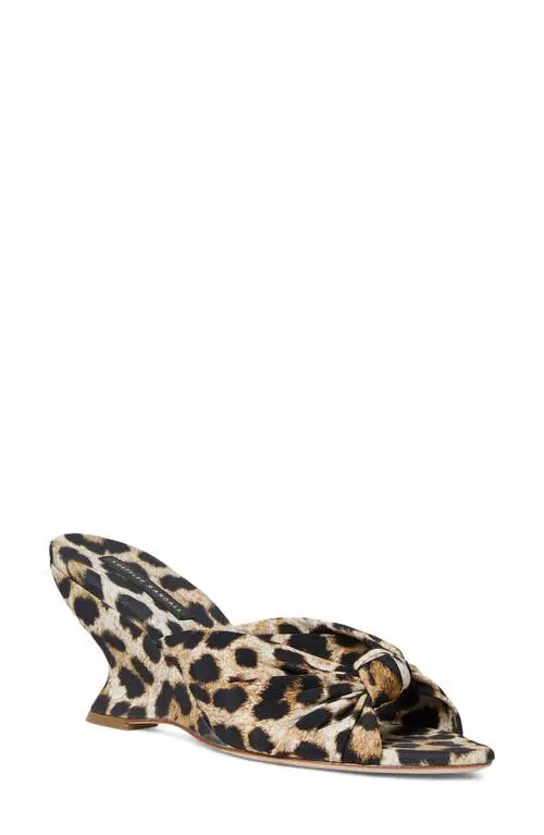 LOEFFLER RANDALL Marsy Angled Wedge Sandal - Leopard