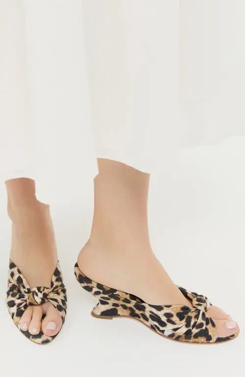 LOEFFLER RANDALL Marsy Angled Wedge Sandal - Leopard