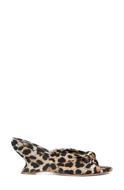 LOEFFLER RANDALL Marsy Angled Wedge Sandal - Leopard