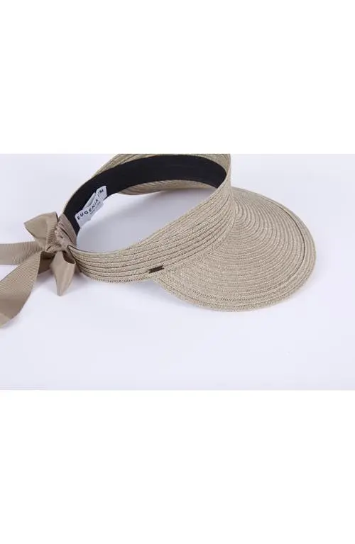 Eugenia Kim Ricky Packable Straw Visor - Khaki