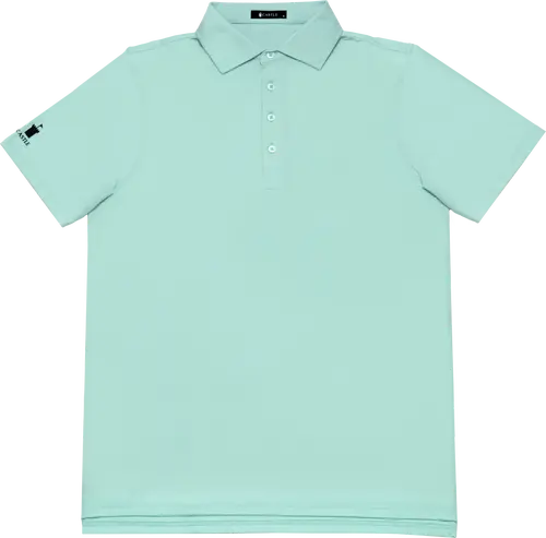 CASTLE GOLF Performance Brushed Polo Shirt - Mint