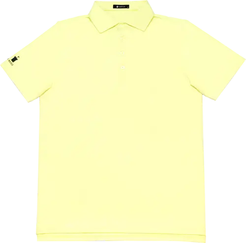 CASTLE GOLF Performance Brushed Polo Shirt - Yellow
