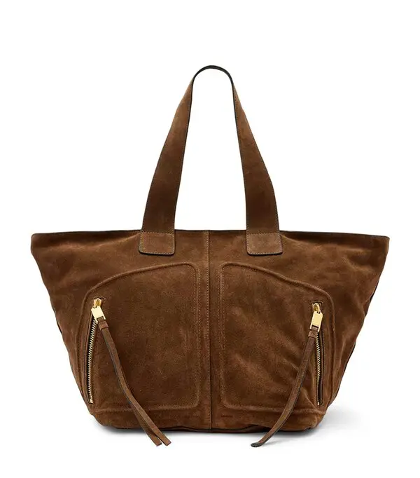 ALLSAINTS Suede Jean Rey Tote Bag - Brown