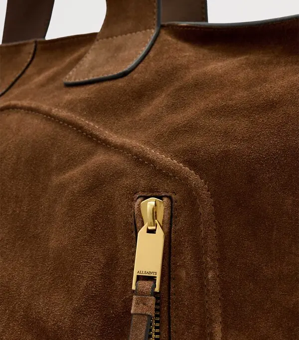 ALLSAINTS Suede Jean Rey Tote Bag - Brown