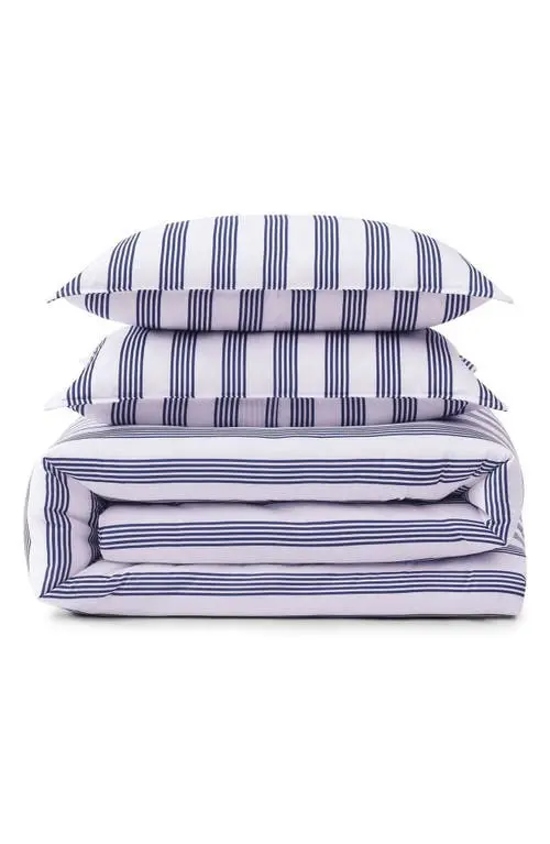 Tommy Hilfiger Campus Stripe 4-piece Bedding Set - White/blue