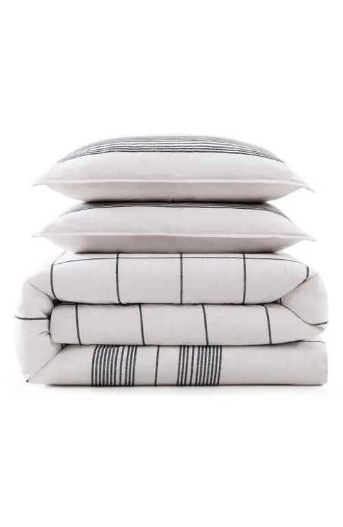 Tommy Hilfiger Brooklyn Heights Stripe Duvet Cover & Shams Set - White/grey