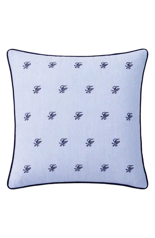 Tommy Hilfiger Riviera Monogram Accent Pillow - Deep Blue