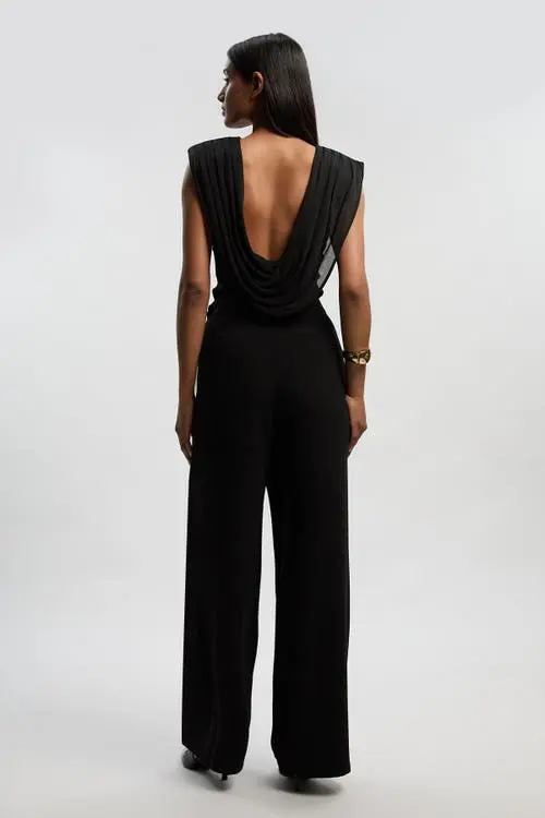 Karen Millen Tailored Buckle Wide Leg Trousers
