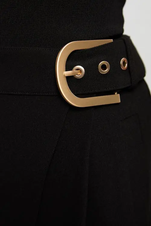 Karen Millen Tailored Buckle Wide Leg Trousers