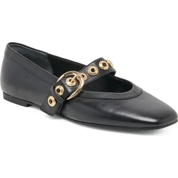 Dolce Vita Marten Mary Jane Ballet Flat - Black Leather