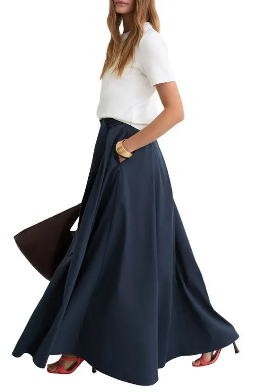 REISS Simone Cotton Blend Maxi Skirt