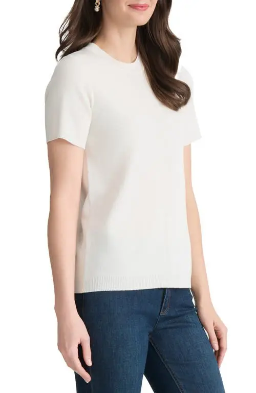 Jones New York Short Sleeve Ribbed Sweater
