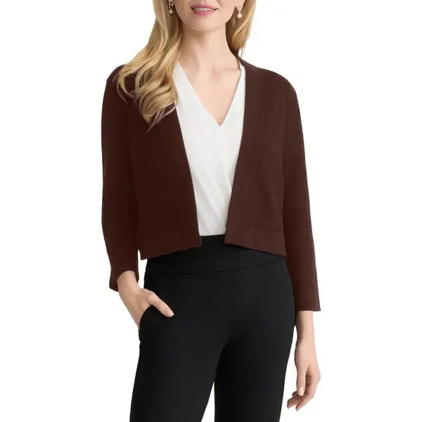 Jones New York Kissing Frog Shrug - Fudge