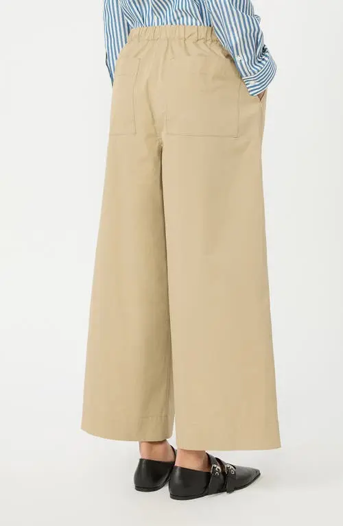 Max Mara Libero Cotton Cropped Wide-leg Trousers