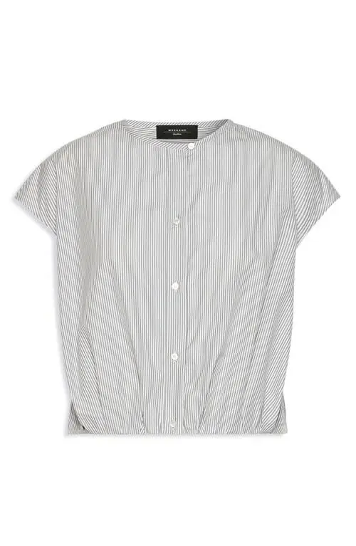 Max Mara Gelatina Striped Poplin Top