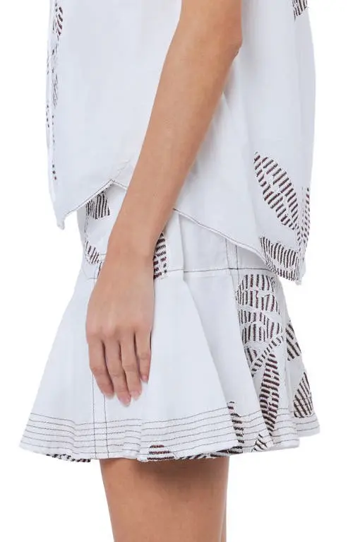 CIEBON Sayla Leaf Embroidery Miniskirt