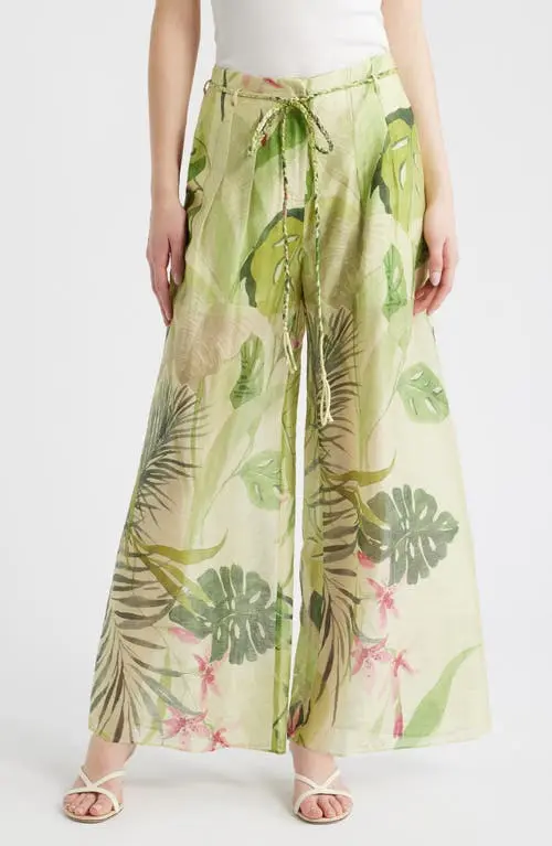 CIEBON Thom Floral Print Maxi Skirt - Citron Multi