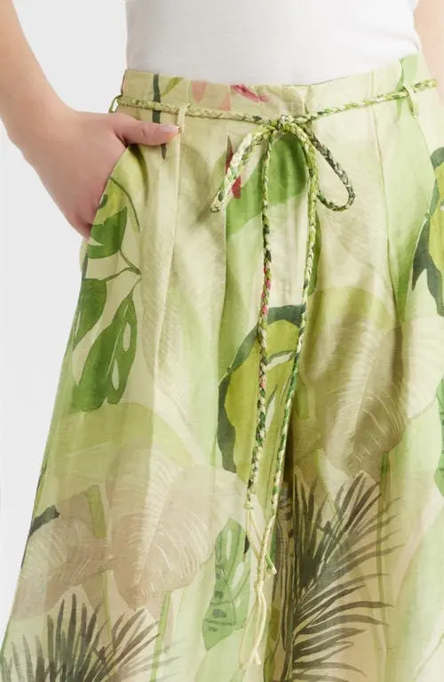 CIEBON Thom Floral Print Maxi Skirt - Citron Multi
