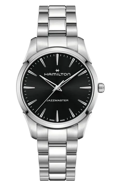 Hamilton Jazzmaster Stainless Steel Bracelet Watch - Black/silver