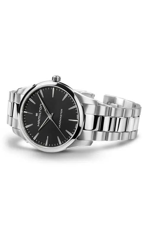 Hamilton Jazzmaster Stainless Steel Bracelet Watch - Black/silver