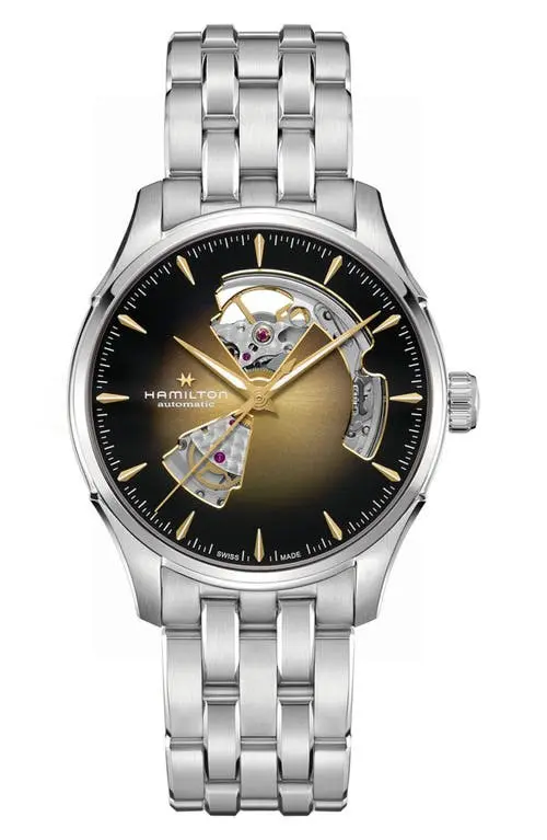 Hamilton Jazzmaster Open Heart Bracelet Watch - Gold