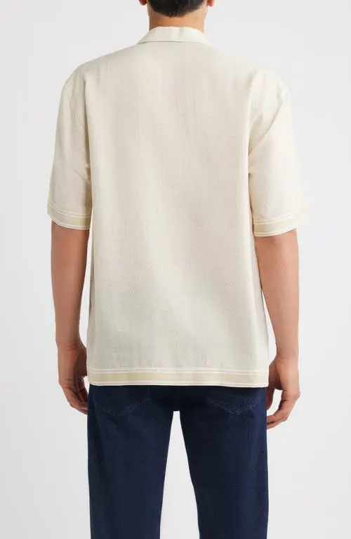 BOSS Lars Relaxed Fit Micropattern Camp Shirt