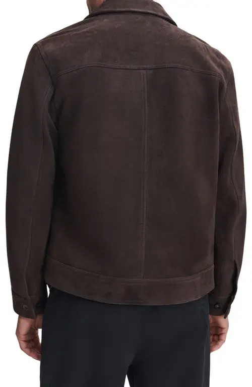 Rag & Bone Suede Trucker Jacket - Brown