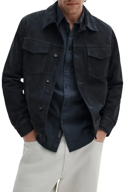 Rag & Bone Suede Trucker Jacket