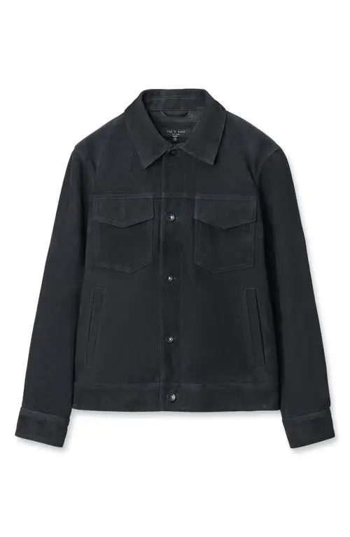 Rag & Bone Suede Trucker Jacket