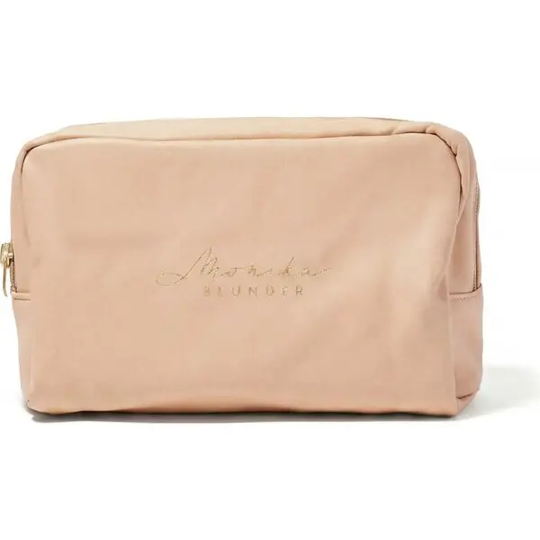 MONIKA BLUNDER Vegan Leather Cosmetic Clutch - Beige