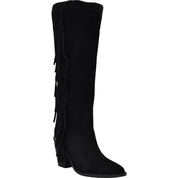 Guess Sashlee Pointed Toe Western Boot - Black
