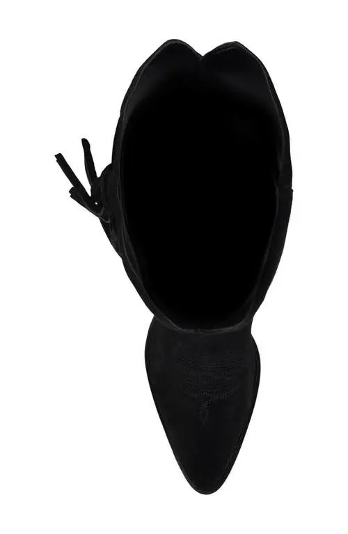 Guess Sashlee Pointed Toe Western Boot - Black