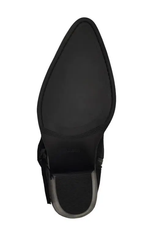 Guess Sashlee Pointed Toe Western Boot - Black