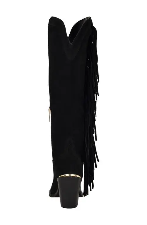 Guess Sashlee Pointed Toe Western Boot - Black