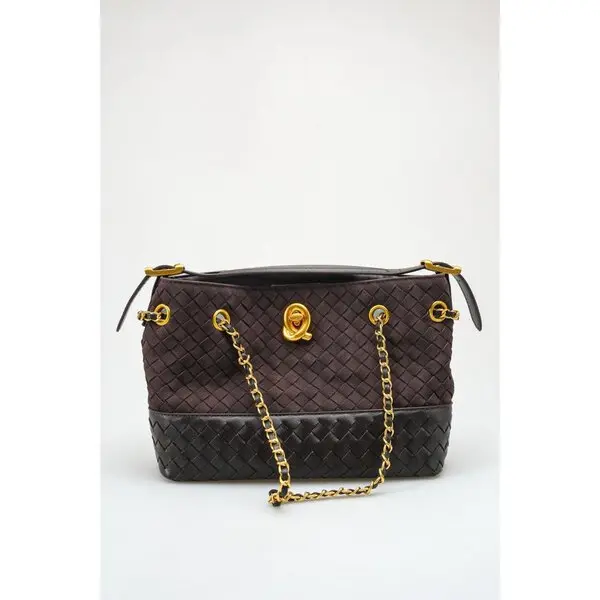 PROLOGUE SHOES Tania Woven Shoulder Bag - Black