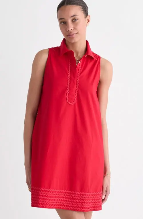 Vineyard Vines Pippa Rickrack Shirtdress - Lighthouse Red
