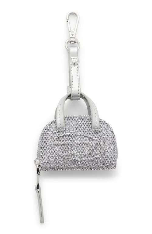 DIESEL® 1dr Dome Bag Charm - Silver