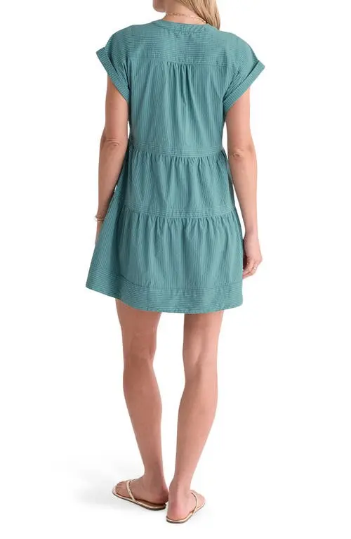 Vineyard Vines Dillon Harbor Seersucker Upf 50+ Mini Dress