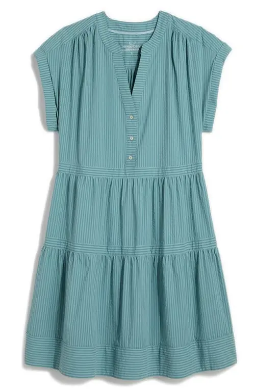 Vineyard Vines Dillon Harbor Seersucker Upf 50+ Mini Dress