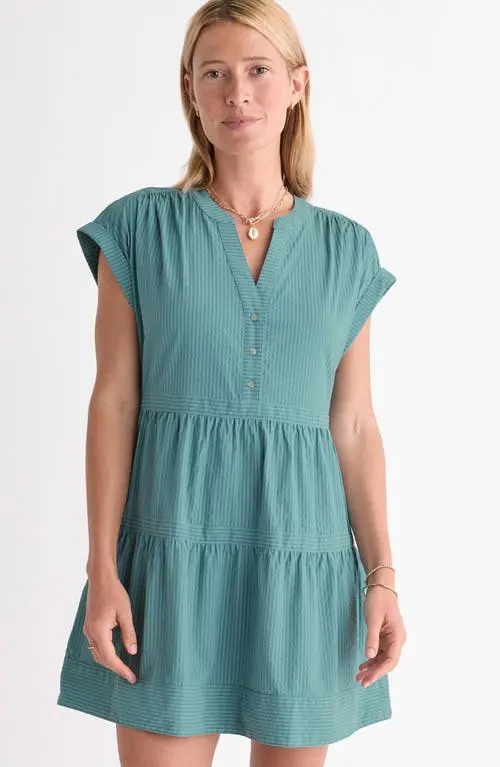 Vineyard Vines Dillon Harbor Seersucker Upf 50+ Mini Dress