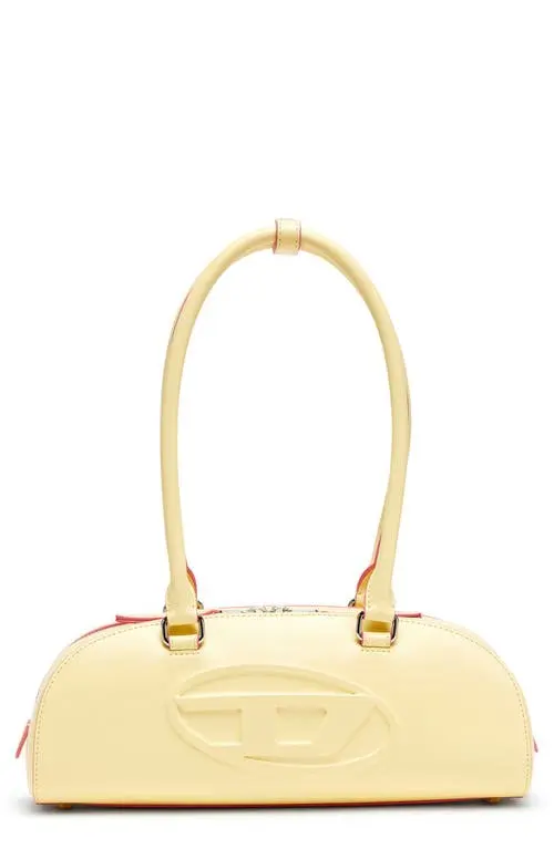 DIESEL® 1dr 2.0 Dome East/west Leather Shoulder Bag - Yellow