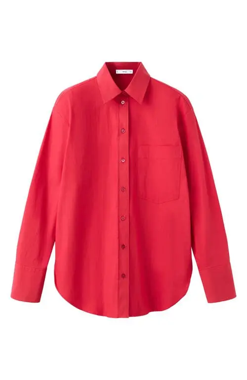 Mango Starring Hailey Bieber Juanes Button-up Shirt - Red
