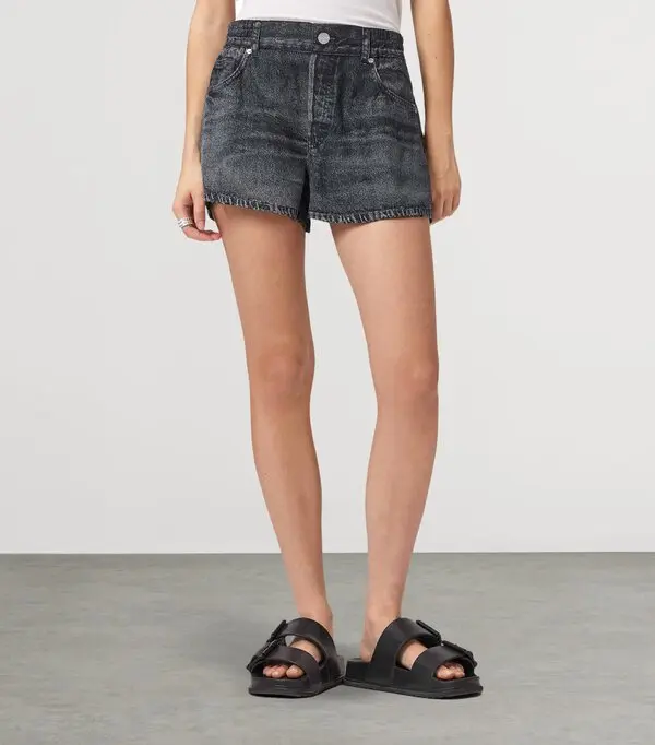 ALLSAINTS Denim Illusion Print Tyler Shorts