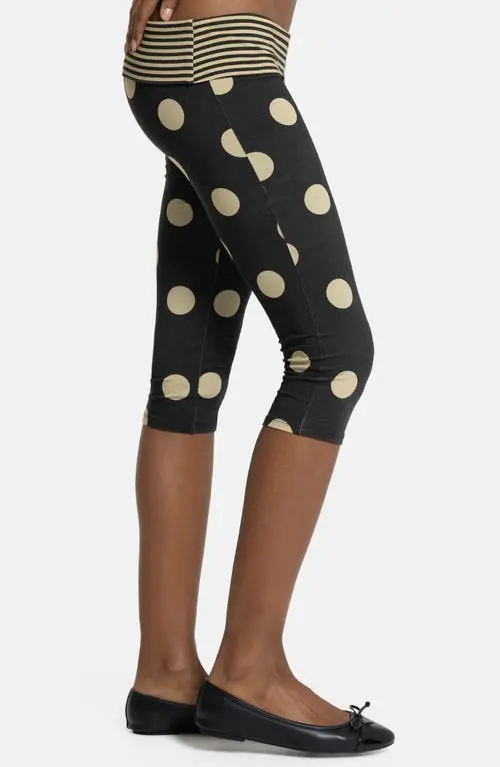 JADED LONDON Mixed Print Foldover Waist Capri Pants