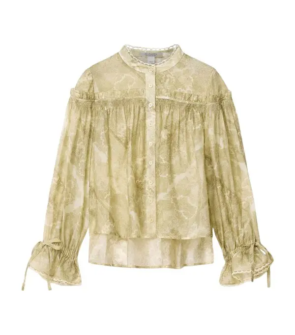 ALLSAINTS Gathered Delphine Shirt - Green
