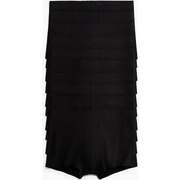 H&m 10-pack Short Cotton Trunks - Black