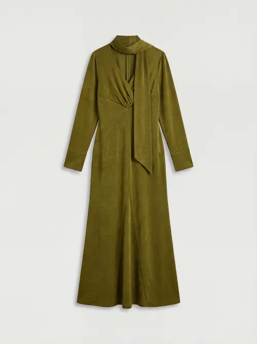 WAREHOUSE Maxi Dress With Scarf Detail