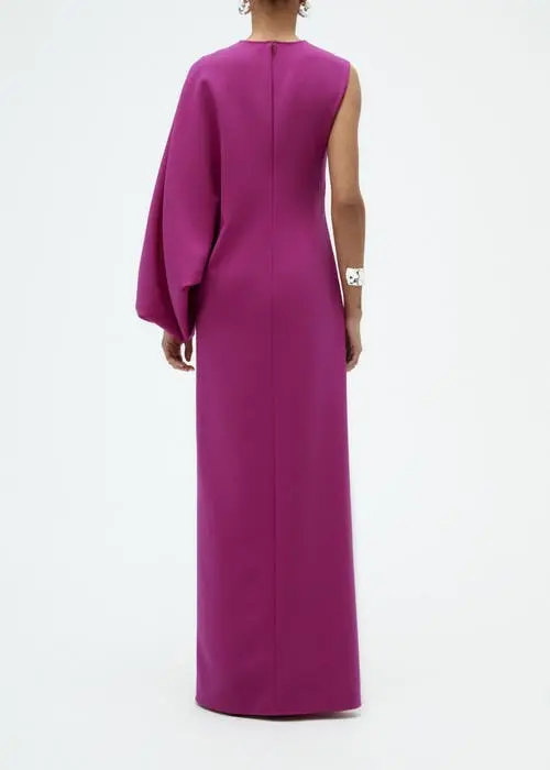 Amsale One-sleeve Column Gown