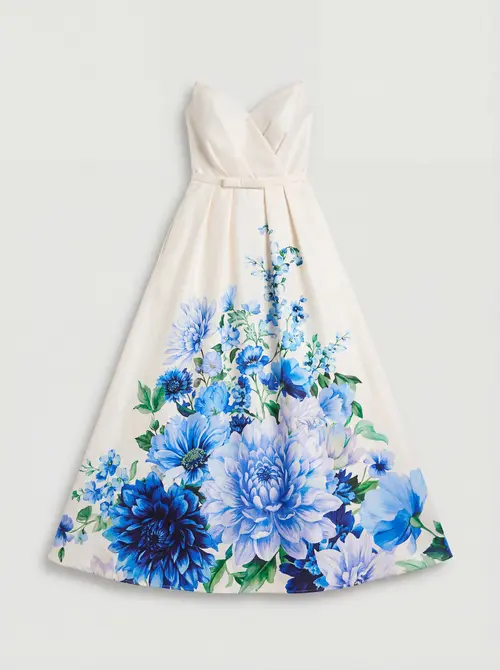 Coast Petite Floral Print Bandeau Maxi Dress